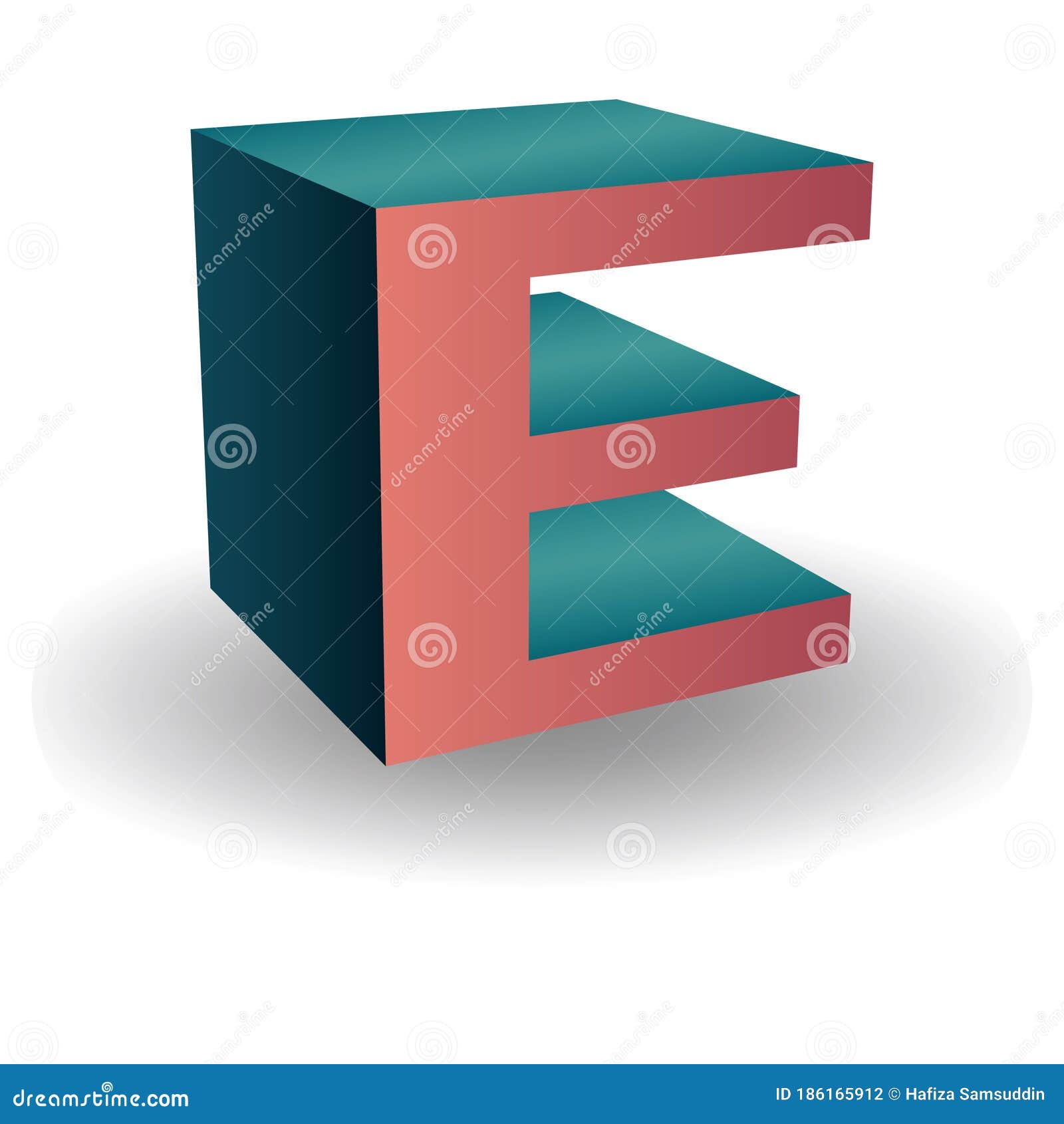 Alphabet E. Vector Illustration Decorative Design Stock Vector ...