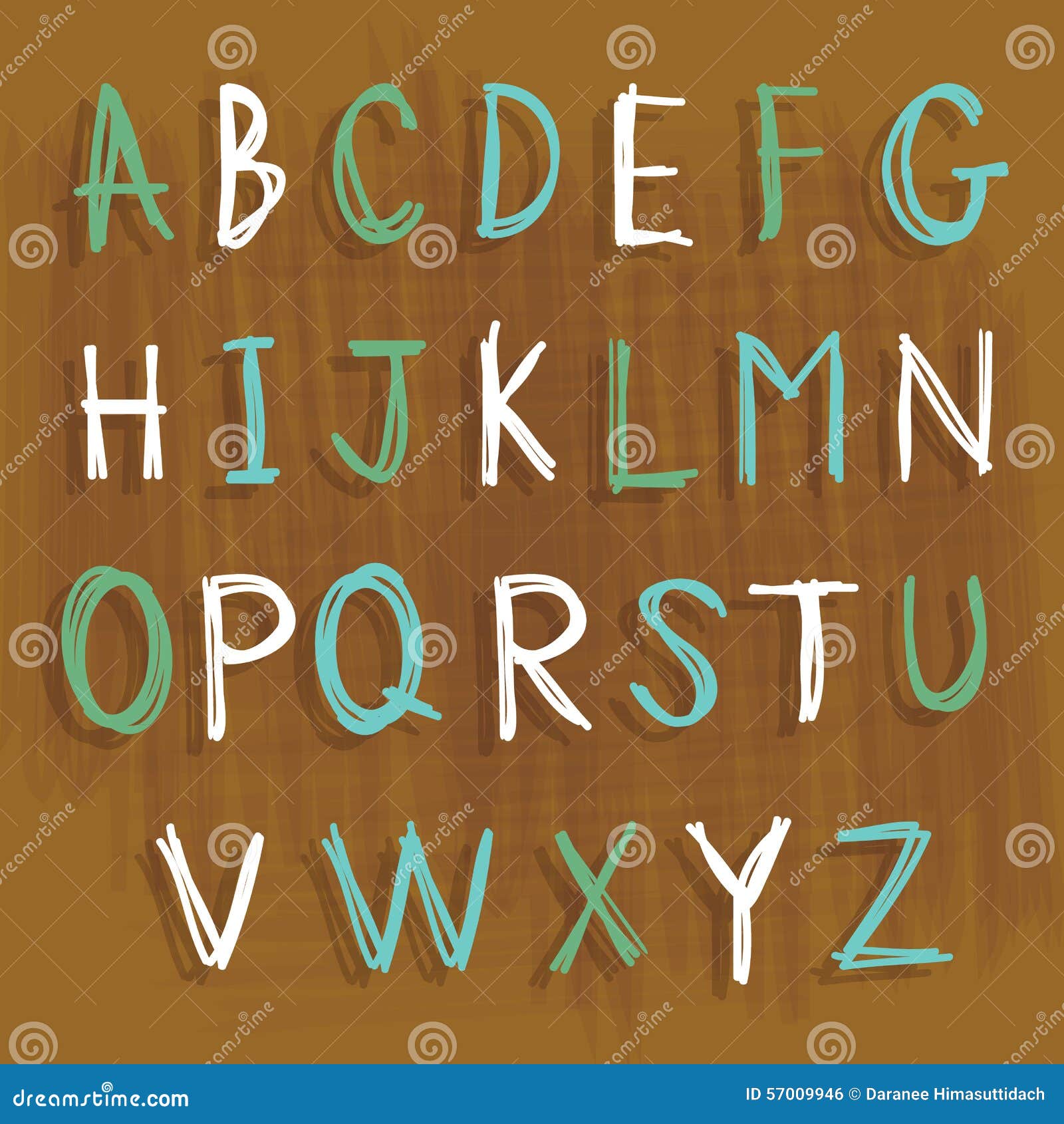 Alphabet English Language Character Draw Vector Cartoon Design Stock ...