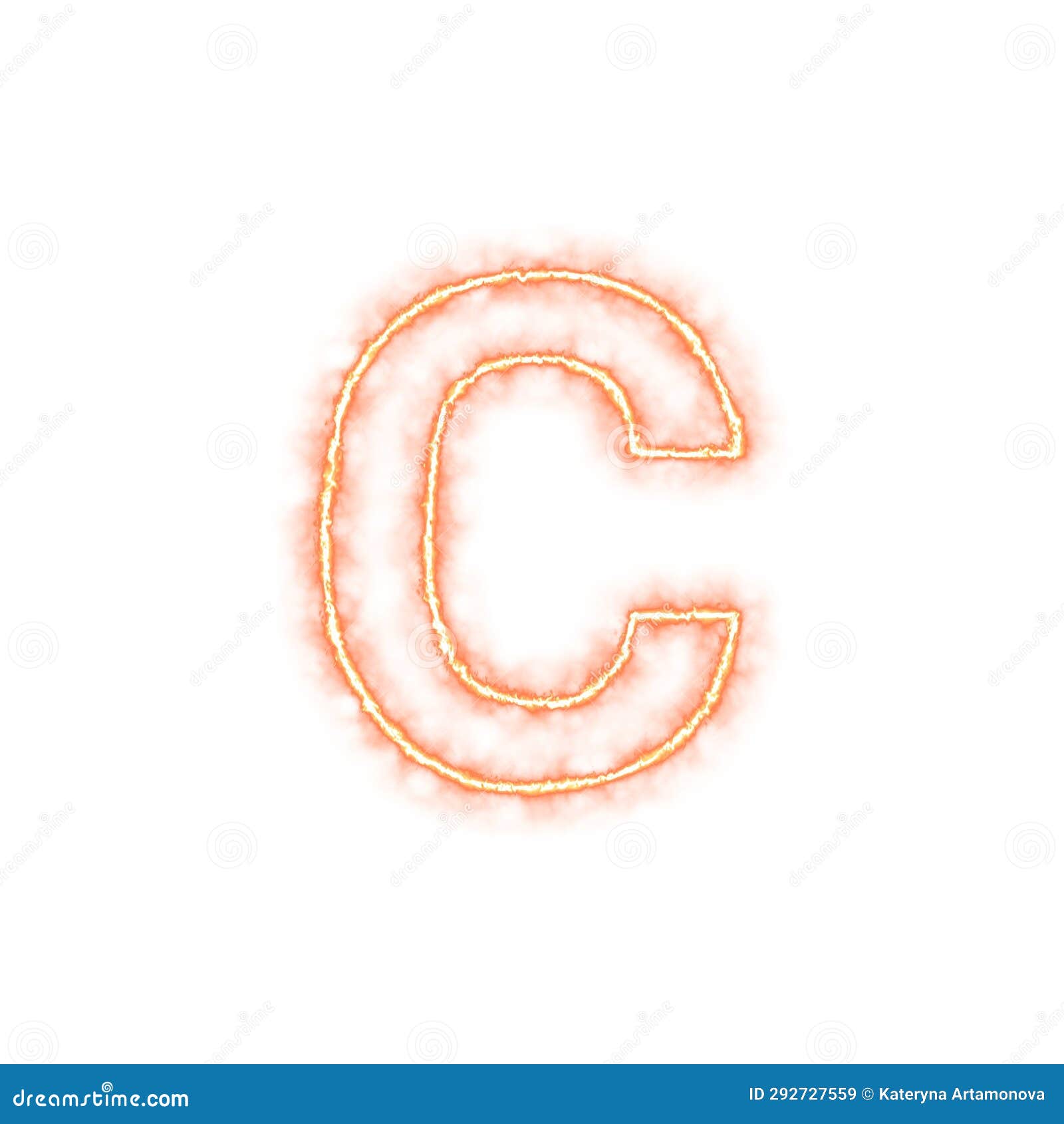 Alphabet Fire Letter C. Isolated on White Background Stock Image ...
