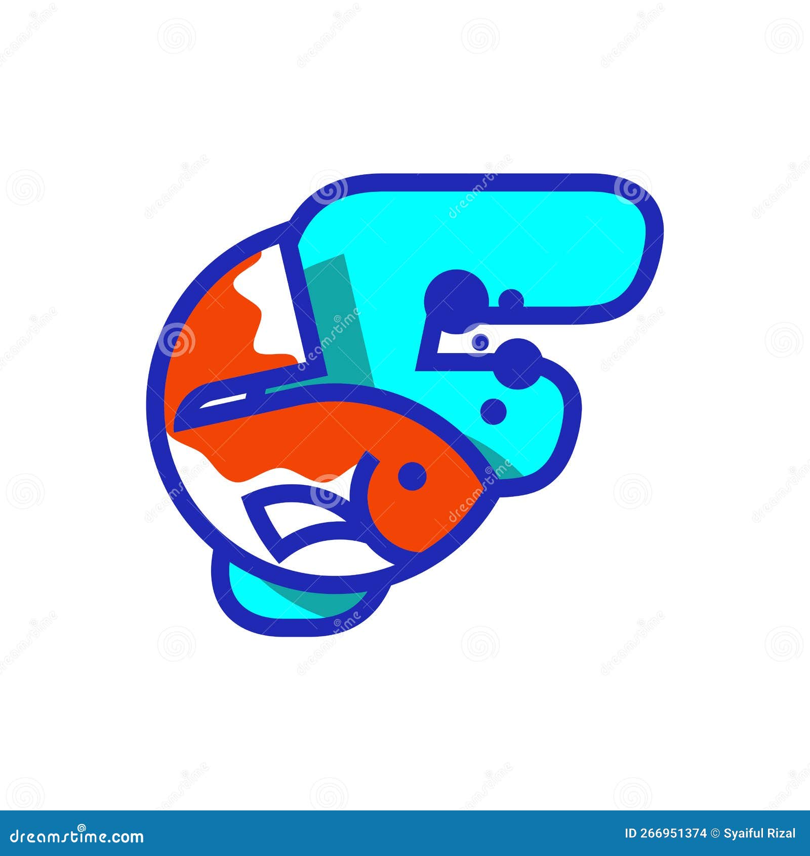 Alphabet F Fish Logo stock illustration. Illustration of water - 266951374