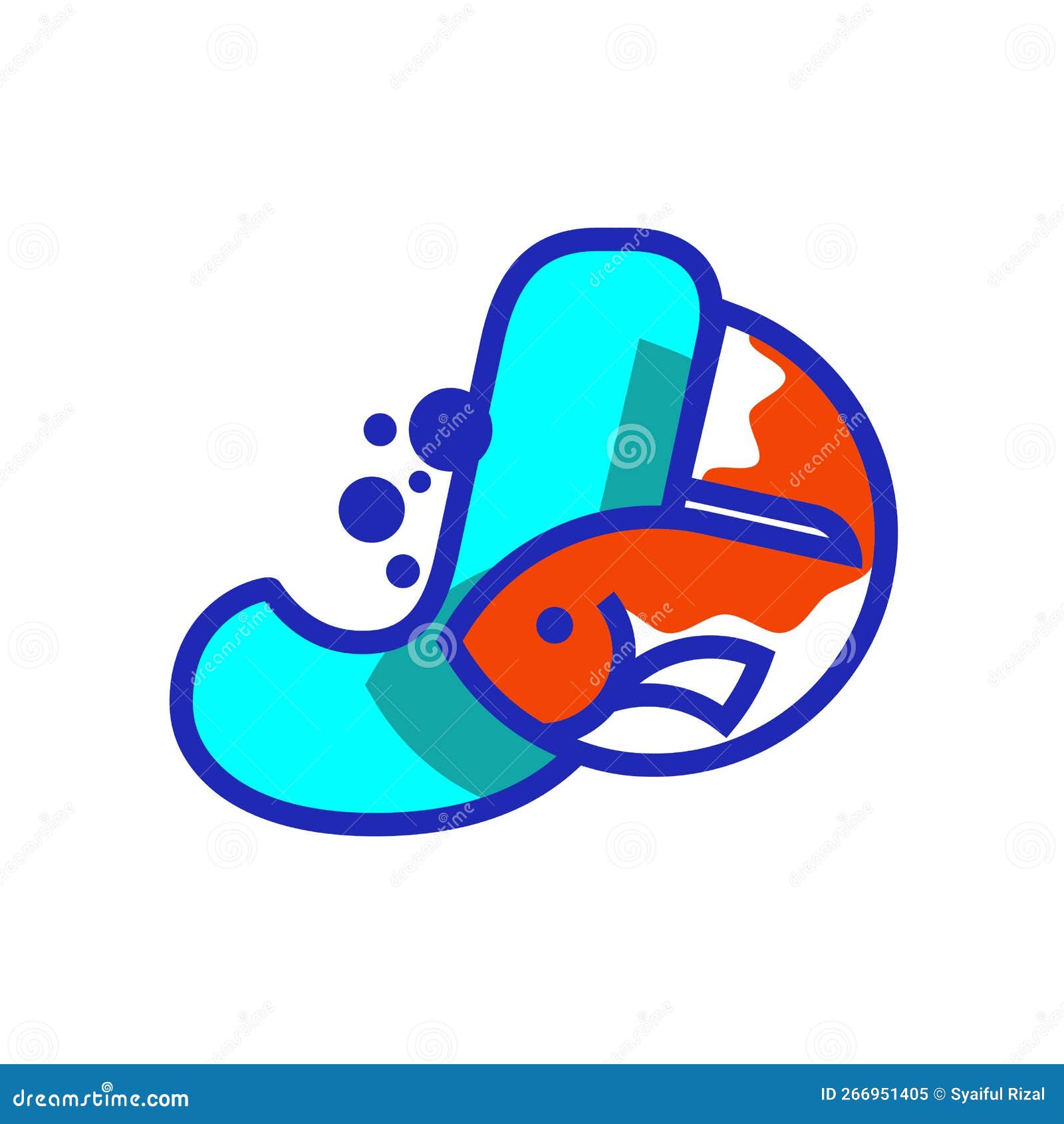 Alphabet J Fish Logo stock illustration. Illustration of design - 266951405