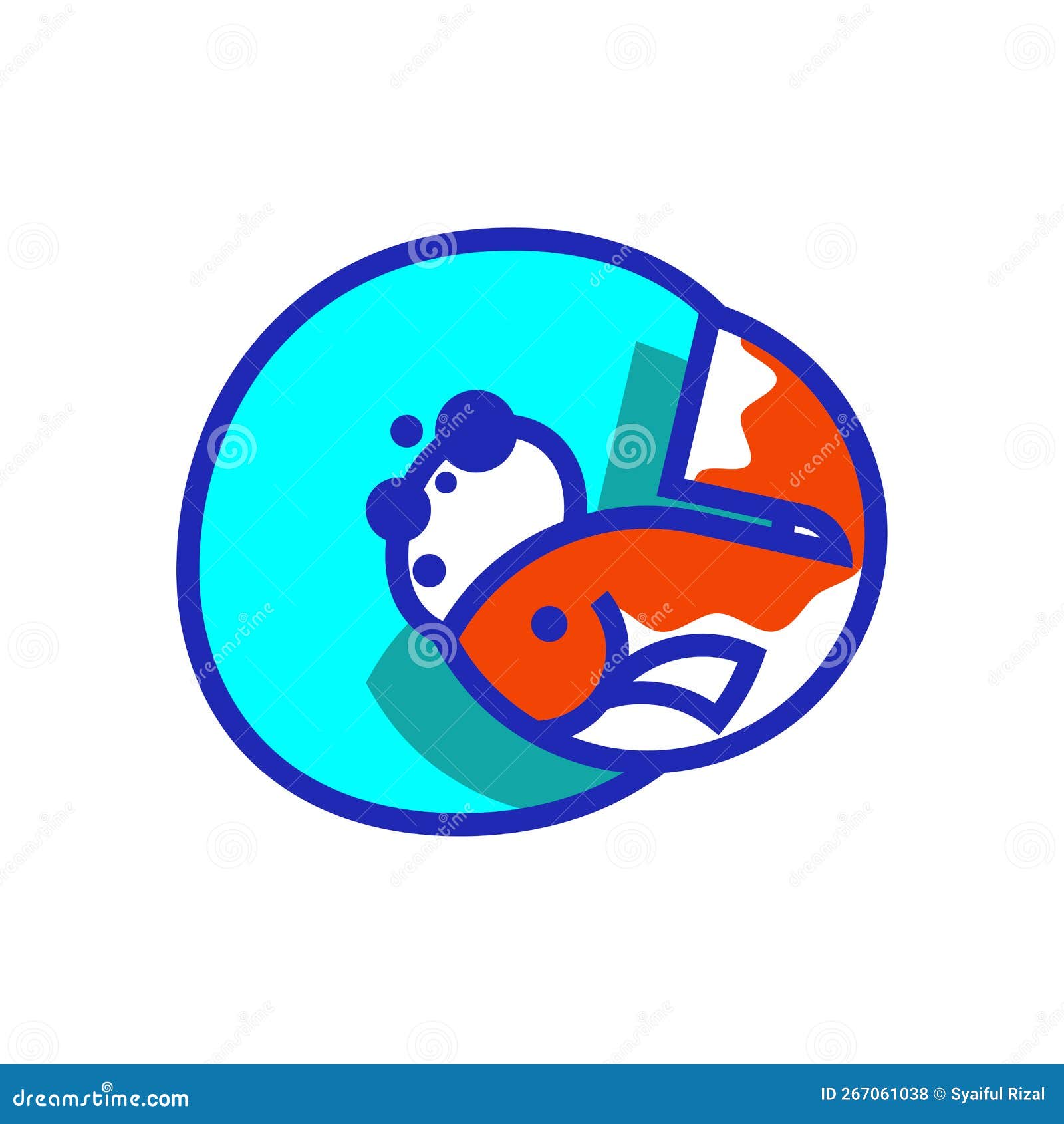 Alphabet O Fish Logo stock illustration. Illustration of design - 267061038