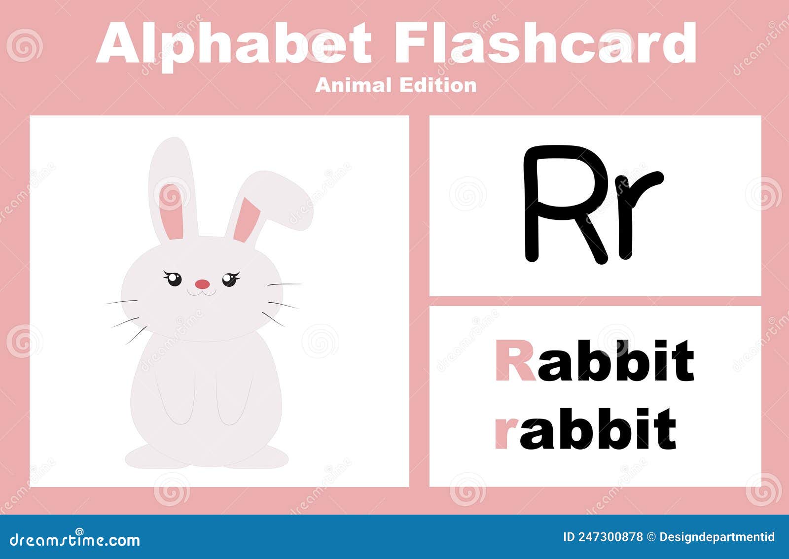 Vector Set Alphabet Flashcard with Animal Theme Stock Vector ...