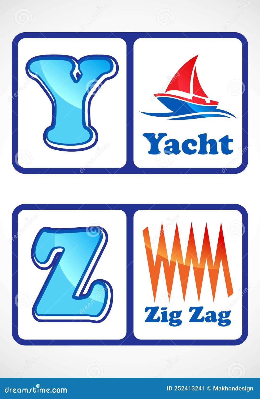 Alphabet Flashcards for Kids. Educational Preschool Learning ABC Card ...