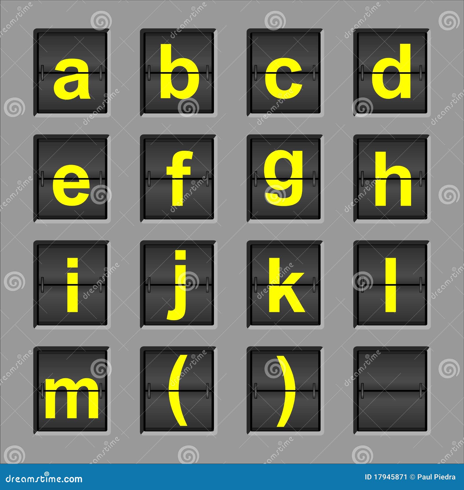 Alphabet Flip Board stock vector. Illustration of learn - 17945871