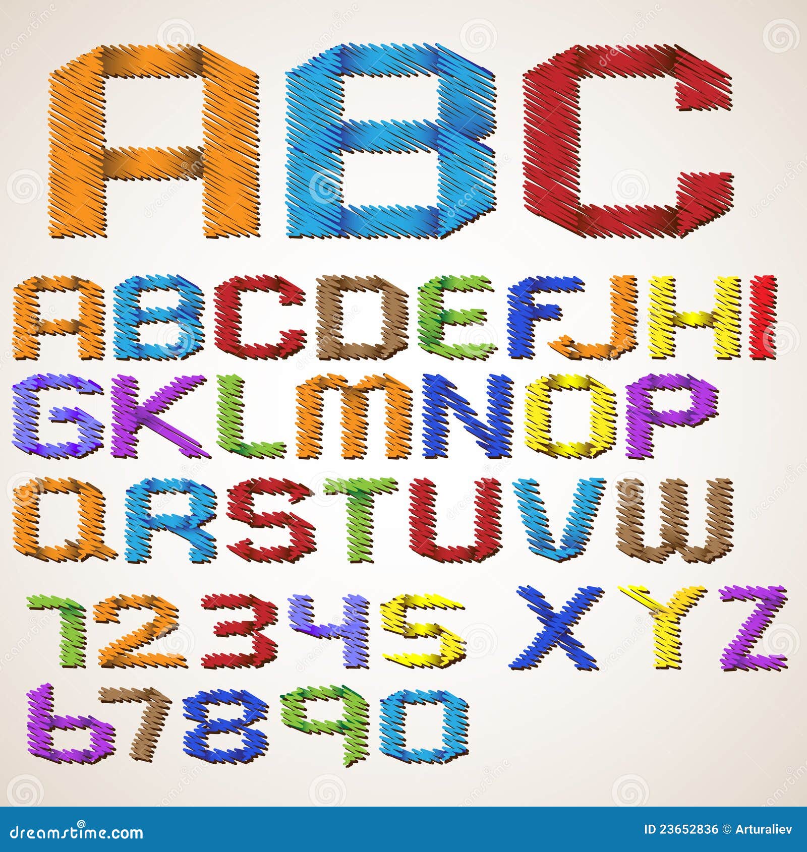 Alphabet Folded Scribble Tape Stock Vector - Illustration of english ...