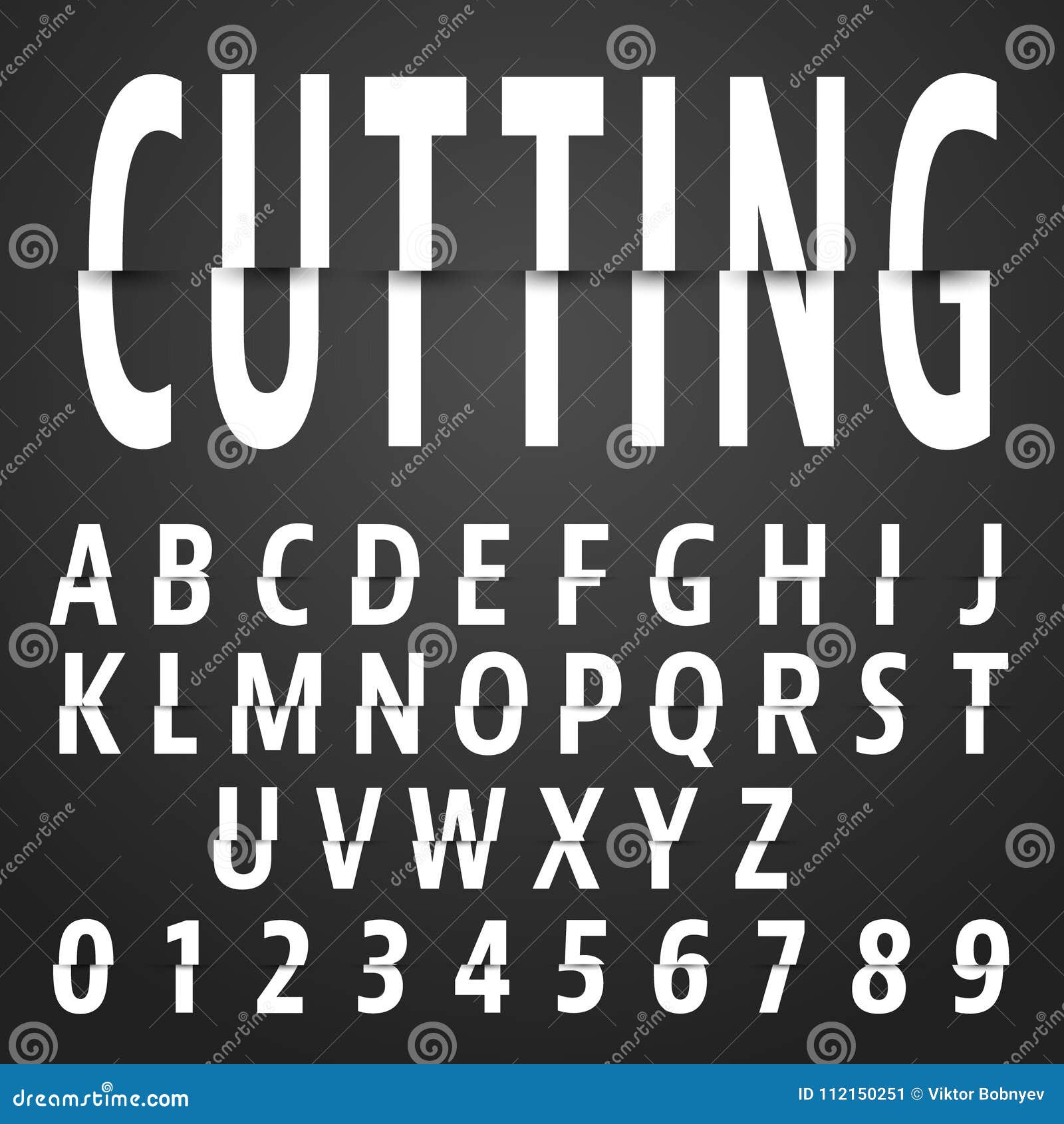 Alphabet Font Cutting Design Stock Vector - Illustration of blade ...