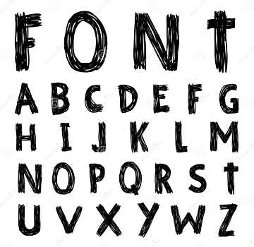 Alphabet Font Line - Vector Illustration Stock Vector - Illustration of ...