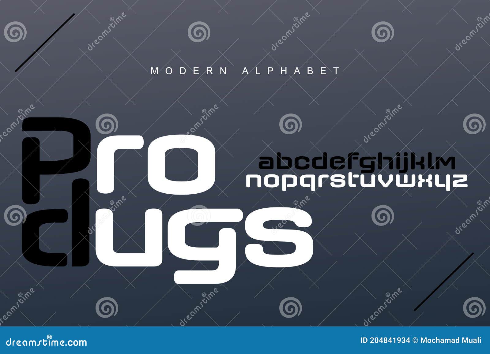 Alphabet Font Set. Typography Modern Style Display Font Stock Vector ...