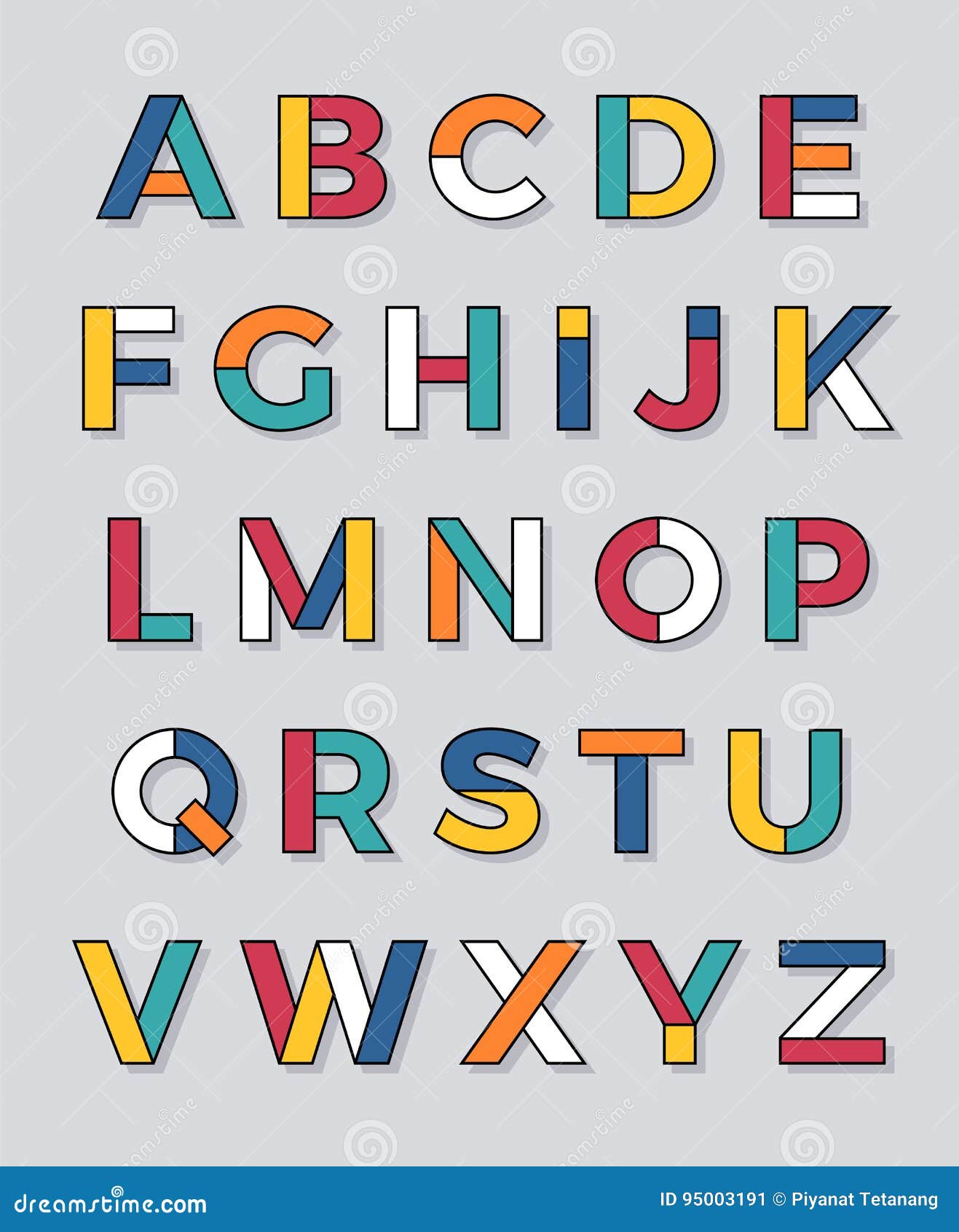 Alphabet Font Typeset Vector Design Stock Vector - Illustration of ...