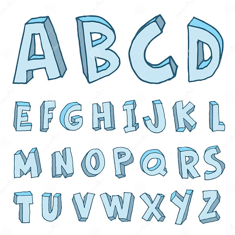 Alphabet Font - Vector Illustration Stock Vector - Illustration of font ...