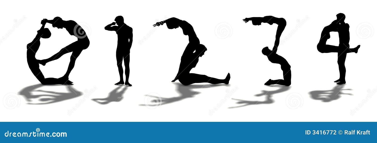 Alphabet Formed by Man 01234 Stock Illustration - Illustration of shape ...