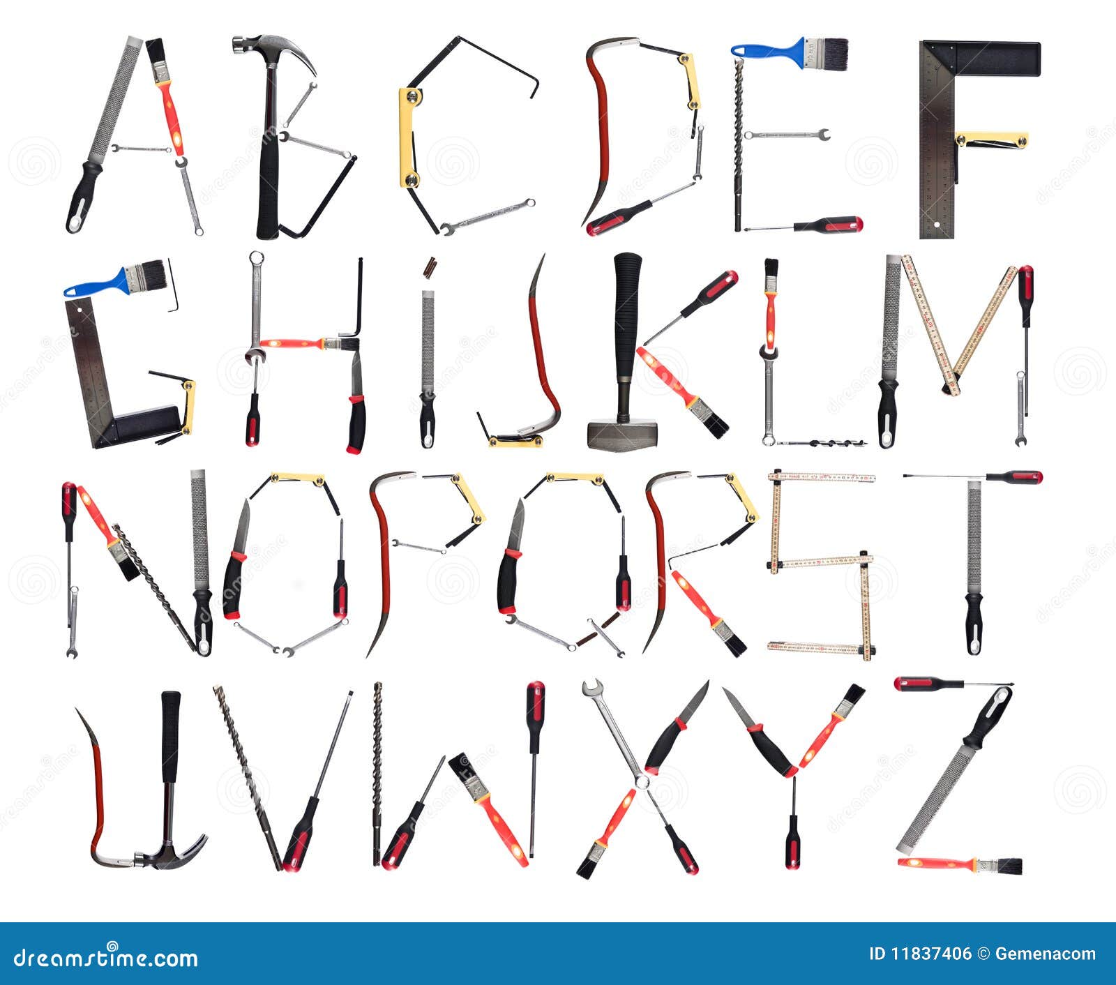 The Alphabet Formed By Tools Stock Photo | CartoonDealer.com #11837406