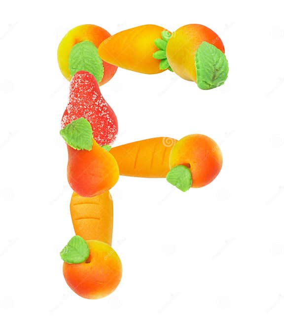 Alphabet from Fruit, the Letter F Stock Image - Image of food ...