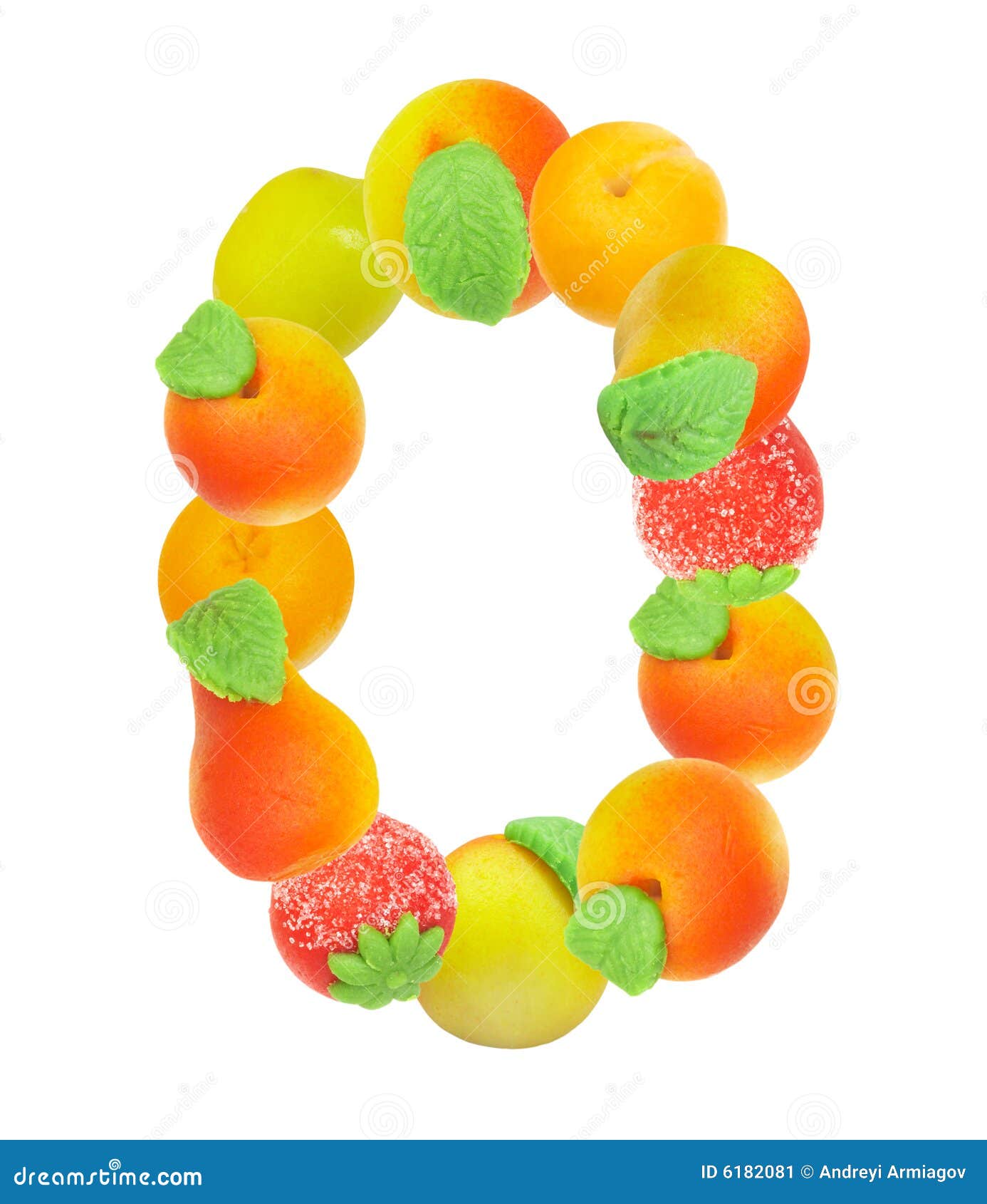 Alphabet from Fruit, the Number 0 Stock Image - Image of alphabetical ...