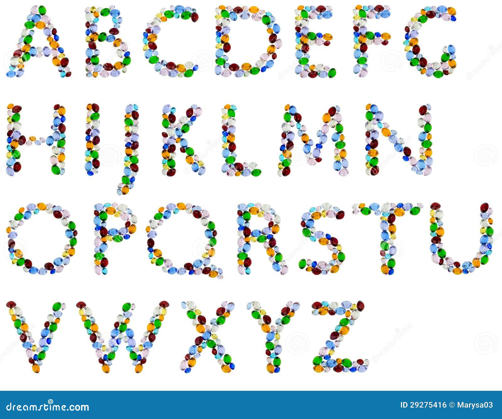 Alphabet of gems stock illustration. Illustration of pattern - 29275416