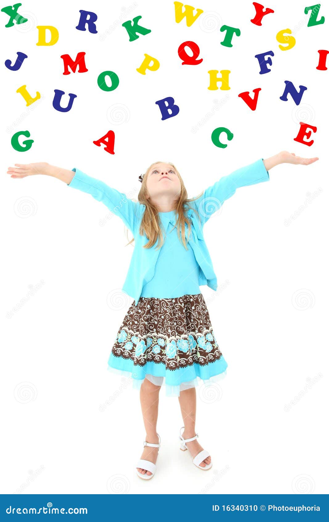 Alphabet Girl stock photo. Image of children, beautiful - 16340310