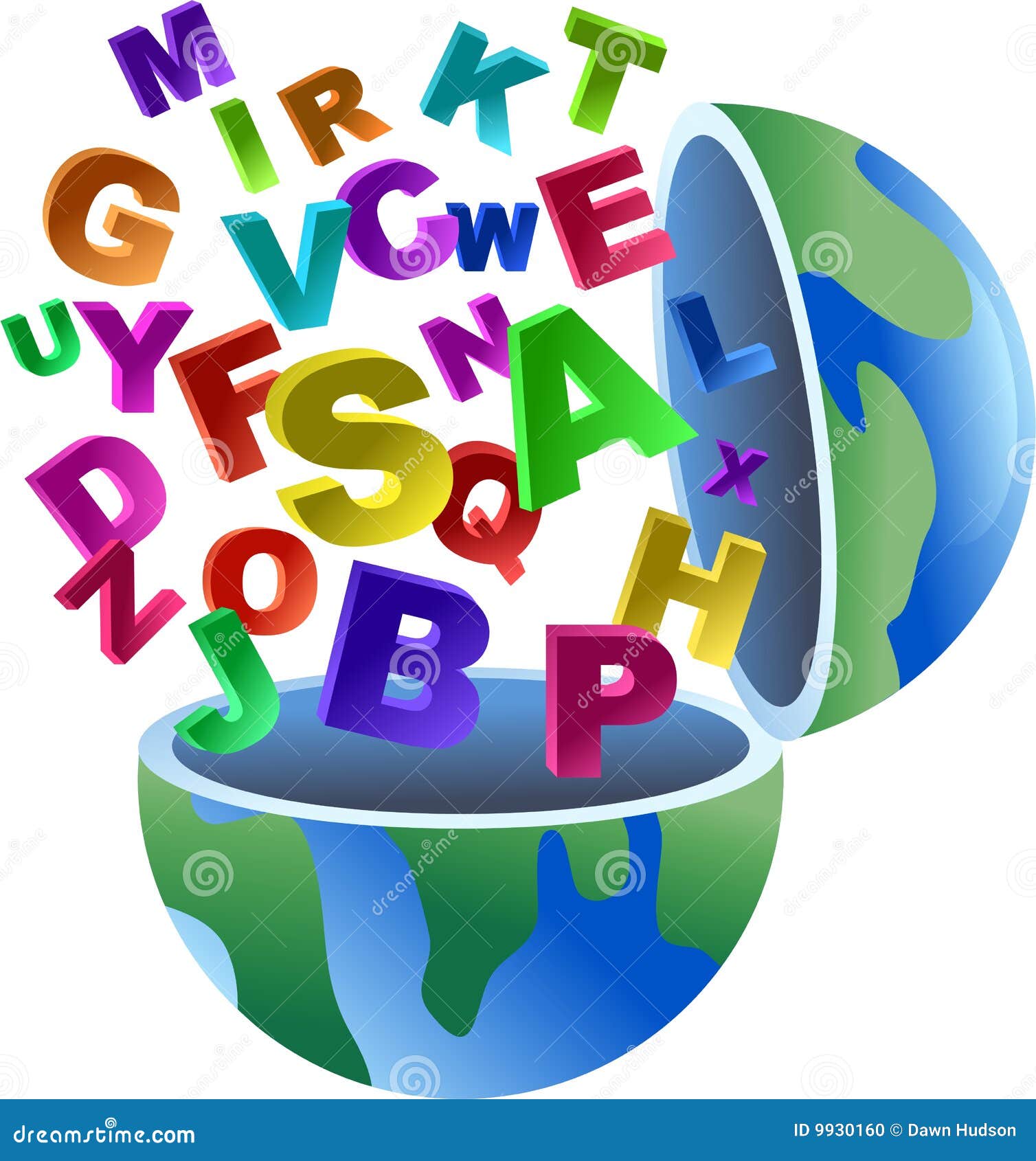 Alphabet globe stock illustration. Illustration of knowledge - 9930160