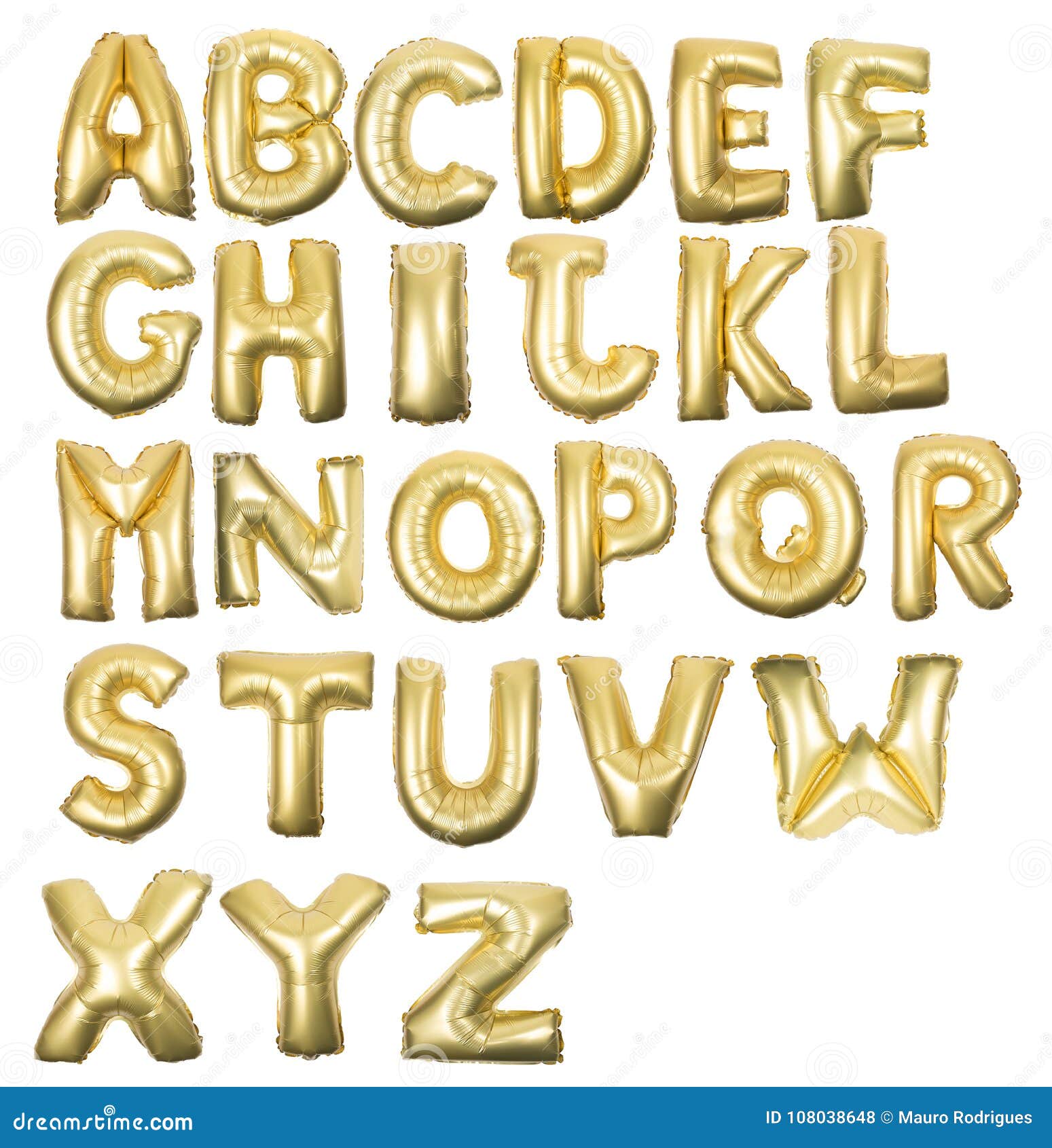 Alphabet Gonflable D'or De Lettre Photo stock - Image du gonflé ...