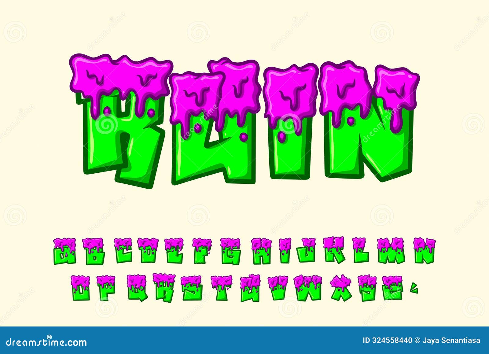 Alphabet Graffiti Melt Cartoon Letters Vector Stock Vector ...