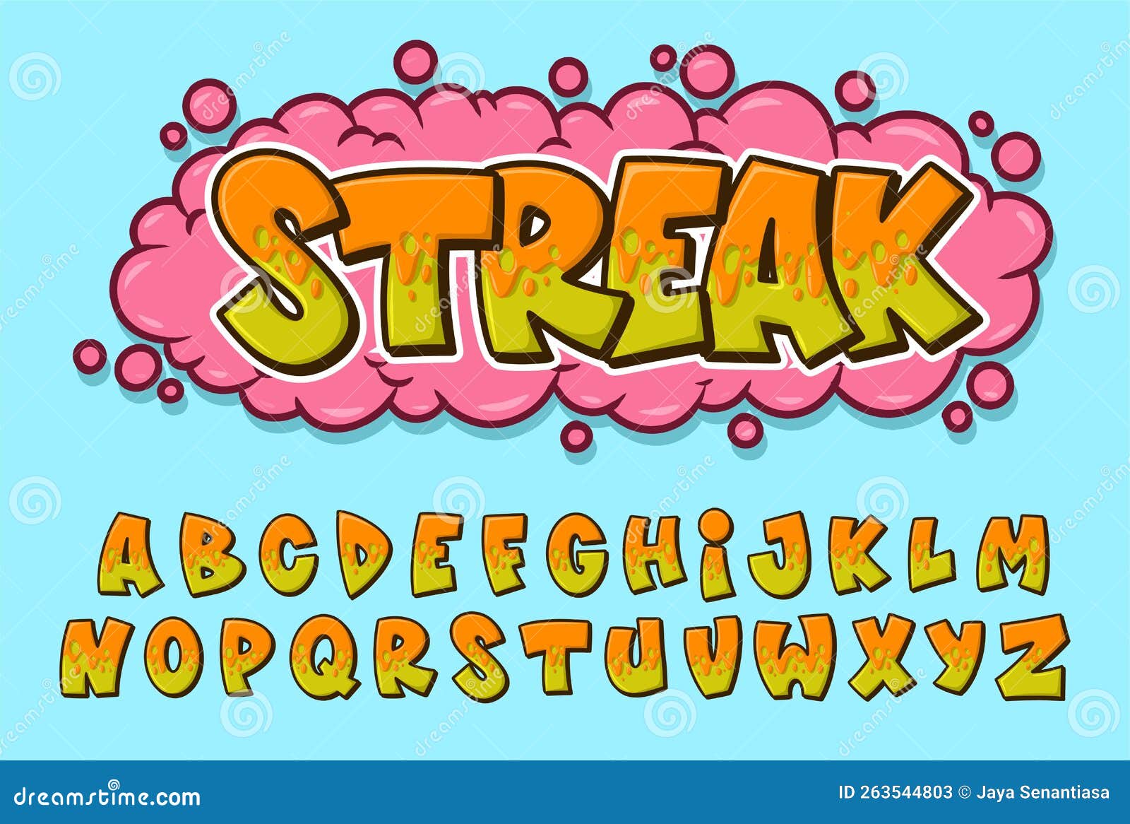 Graffiti Melt Style Alphabet Vector | CartoonDealer.com #246416408