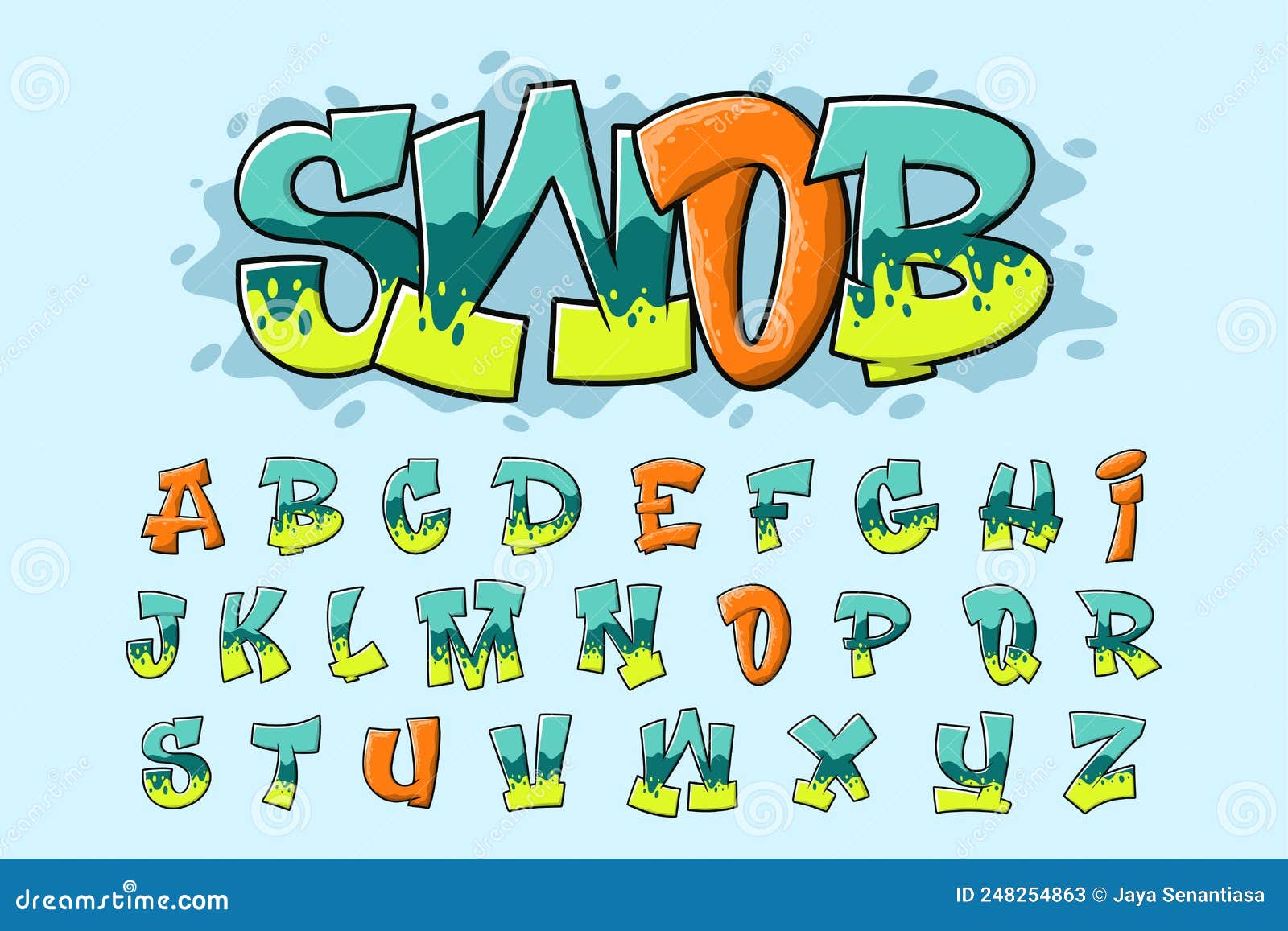 Alphabet Graffiti Text Vector Stock Vector - Illustration of cartoon ...