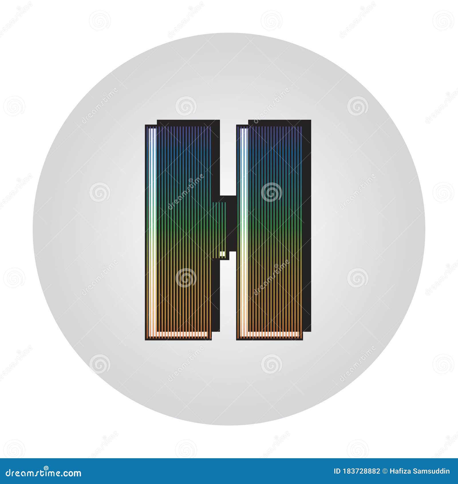 Alphabet H. Vector Illustration Decorative Background Design Stock ...