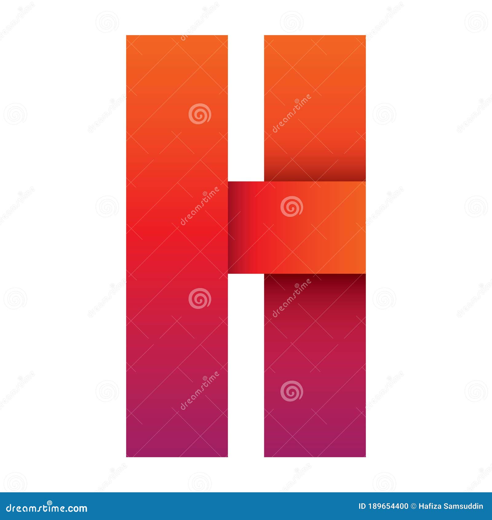 Alphabet H. Vector Illustration Decorative Design Stock Vector ...