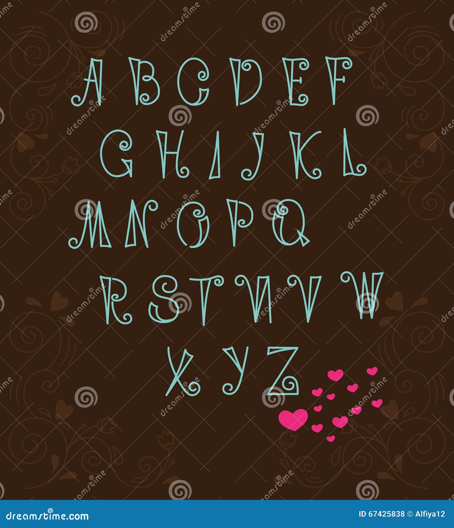 Alphabet stock vector. Illustration of modern, drawing - 67425838