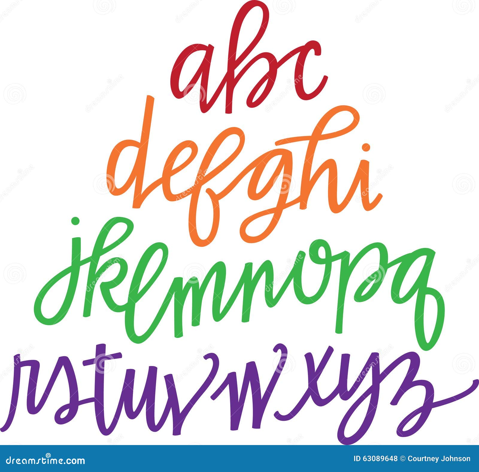 Alphabet stock vector. Illustration of typography, lowercase - 63089648