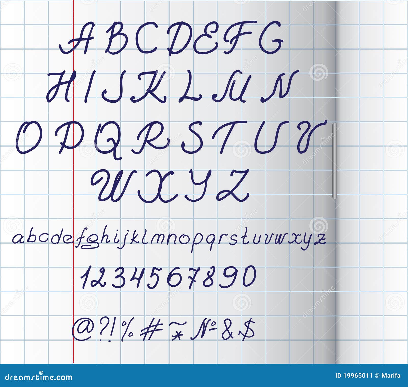 Alphabet hand written stock vector. Illustration of character - 19965011