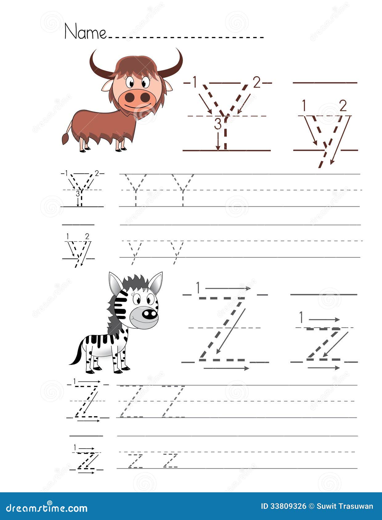 Alphabet handwriting Y Z stock vector. Illustration of cute - 33809326