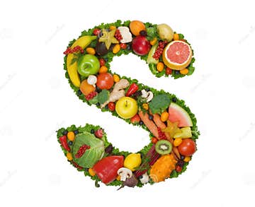 Alphabet of Health - S stock image. Image of design, fruits - 2109155