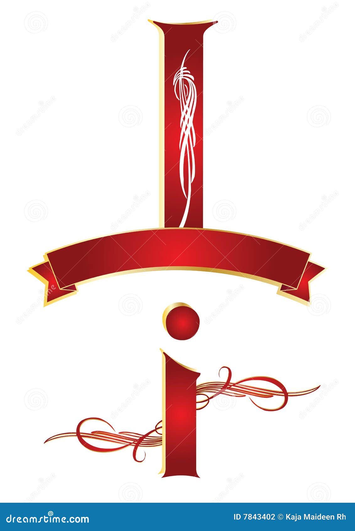 Alphabet i stock illustration. Illustration of font, gold - 7843402