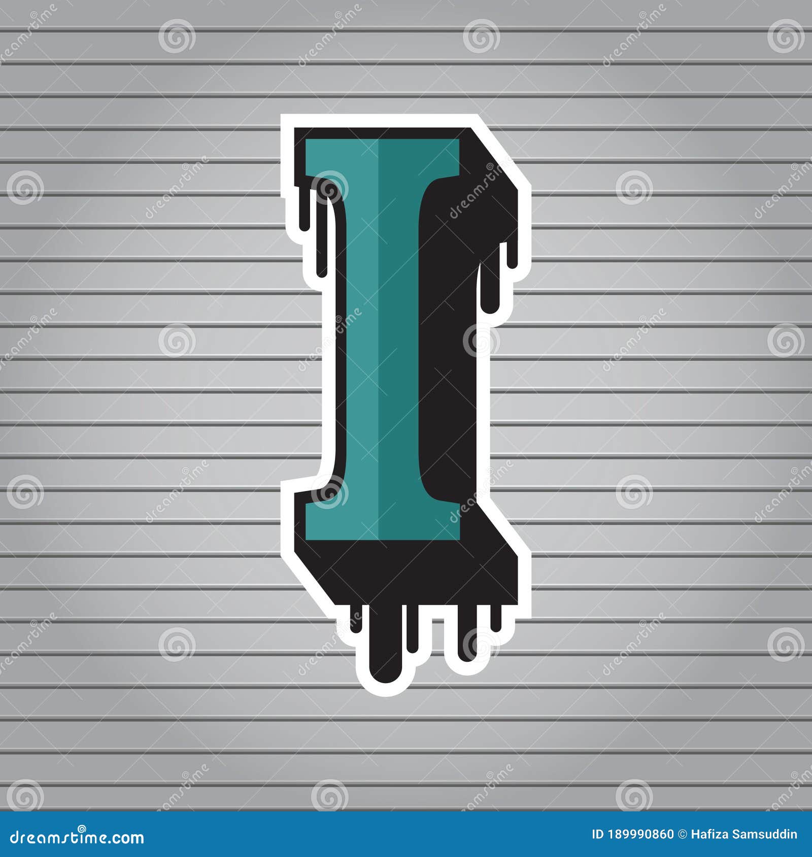 Alphabet I. Vector Illustration Decorative Design Stock Vector ...