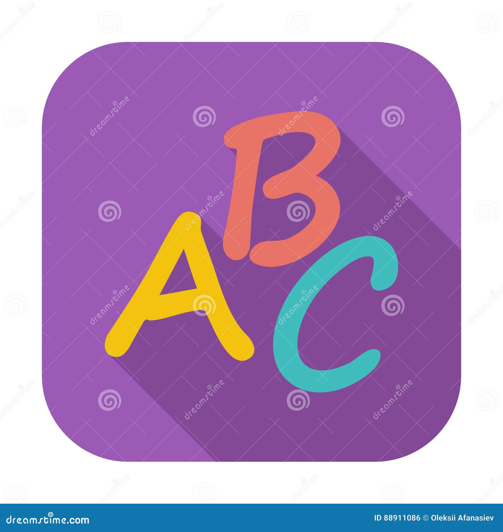 Alphabet icon stock vector. Illustration of school, icon - 88911086