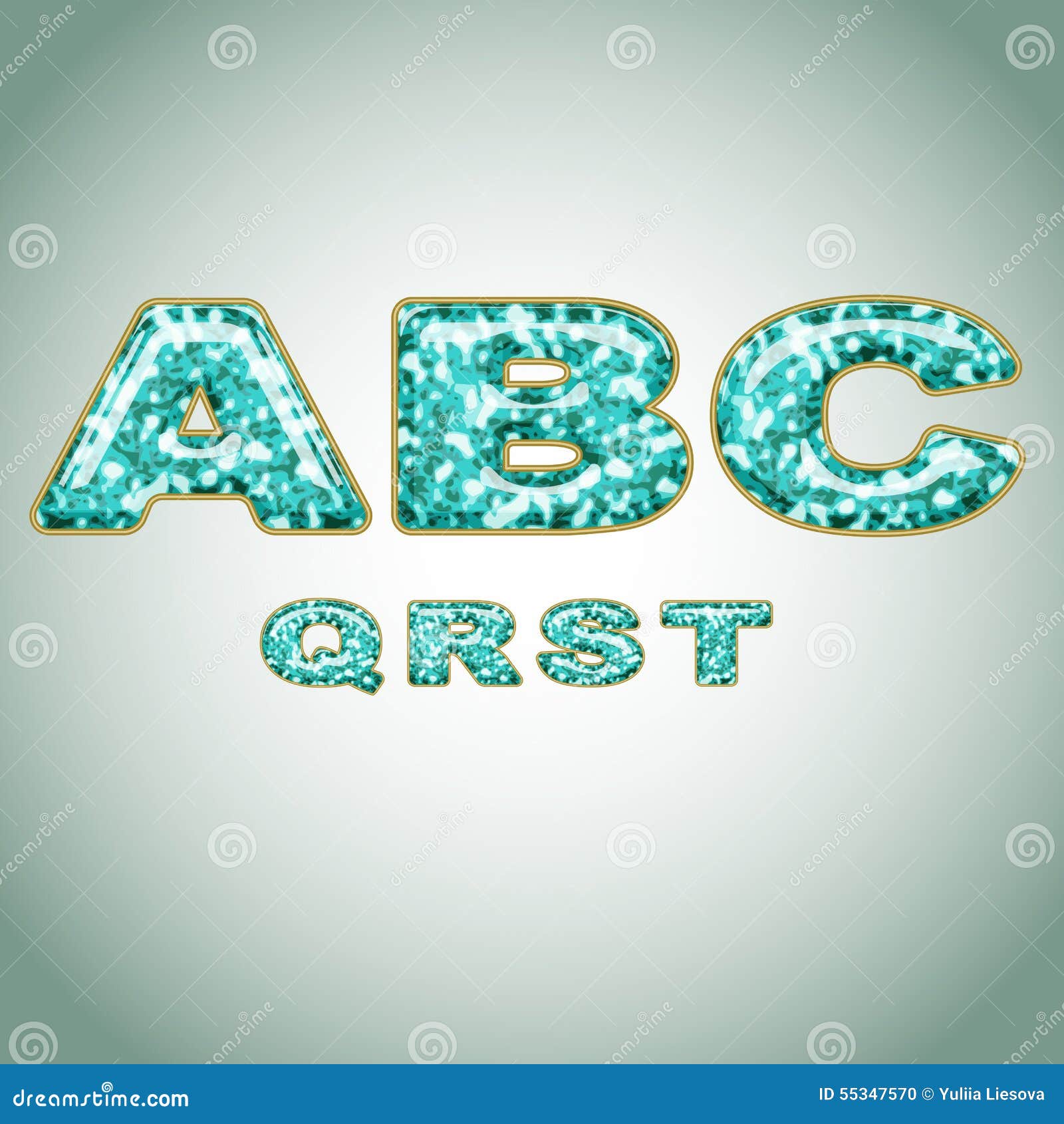 Alphabet Imitating Precious Shiny Surface Stock Vector - Illustration ...