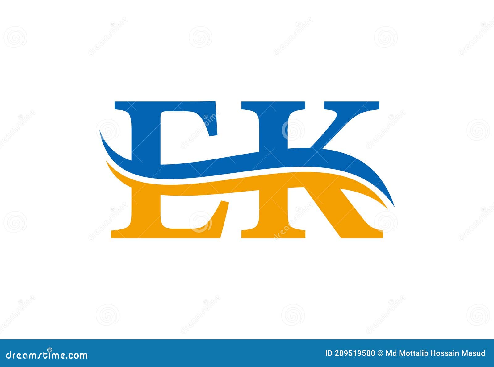 EK Letter Logo Design, Vector Design Template Stock Illustration ...