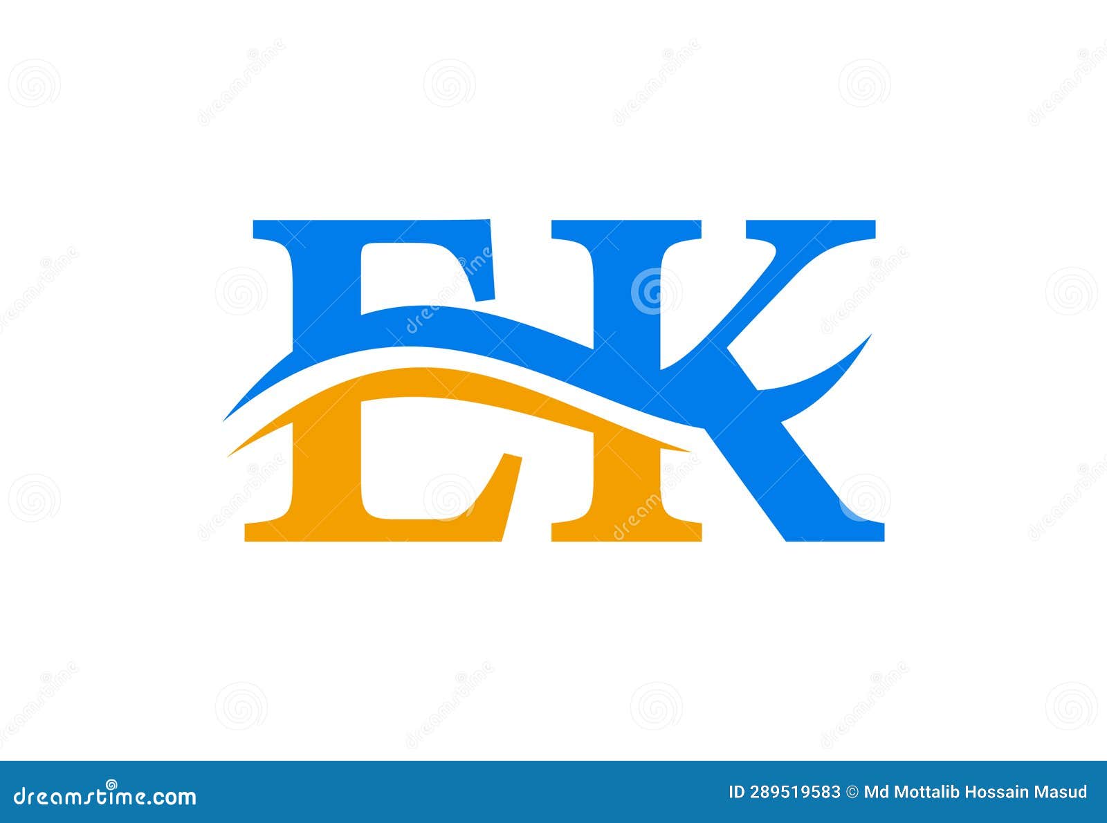 EK Letter Logo Design, Vector Design Template Stock Illustration ...