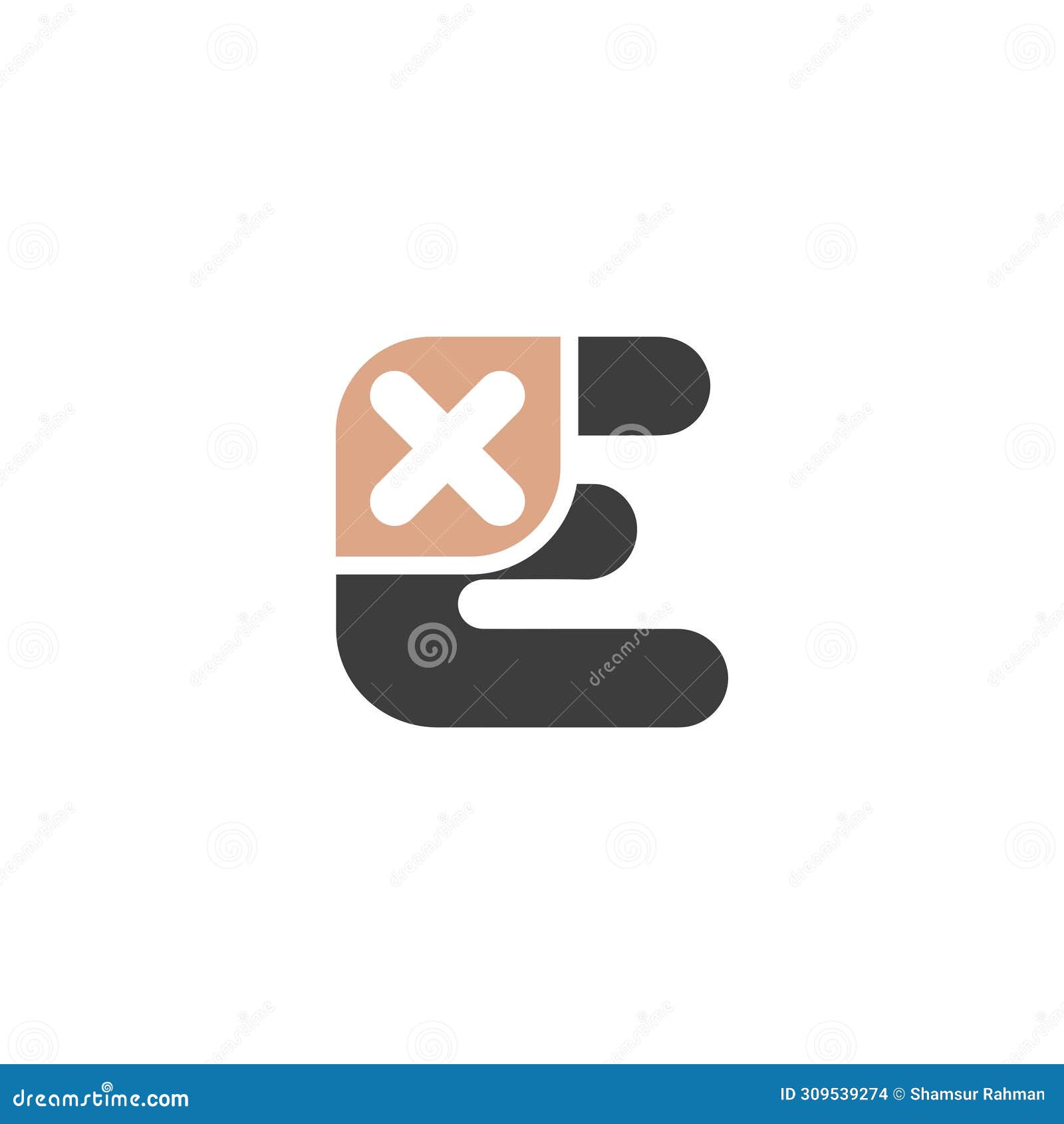 Alphabet-Initialen Logo Ex E Und X Vektor Abbildung - Illustration von ...