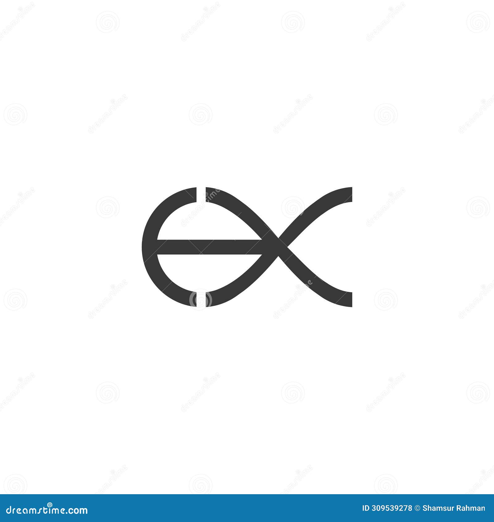 Alphabet-Initialen Logo Ex E Und X Vektor Abbildung - Illustration von ...