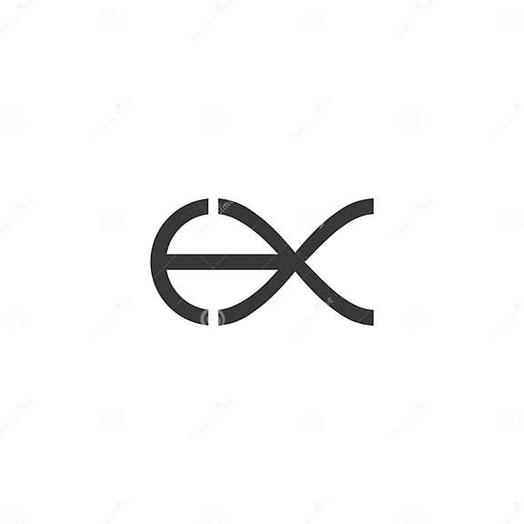 Alphabet-Initialen Logo Ex E Und X Vektor Abbildung - Illustration von ...