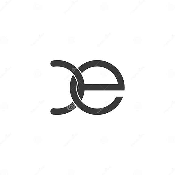 Alphabet-Initialen Logo Ex E Und X Vektor Abbildung - Illustration von ...