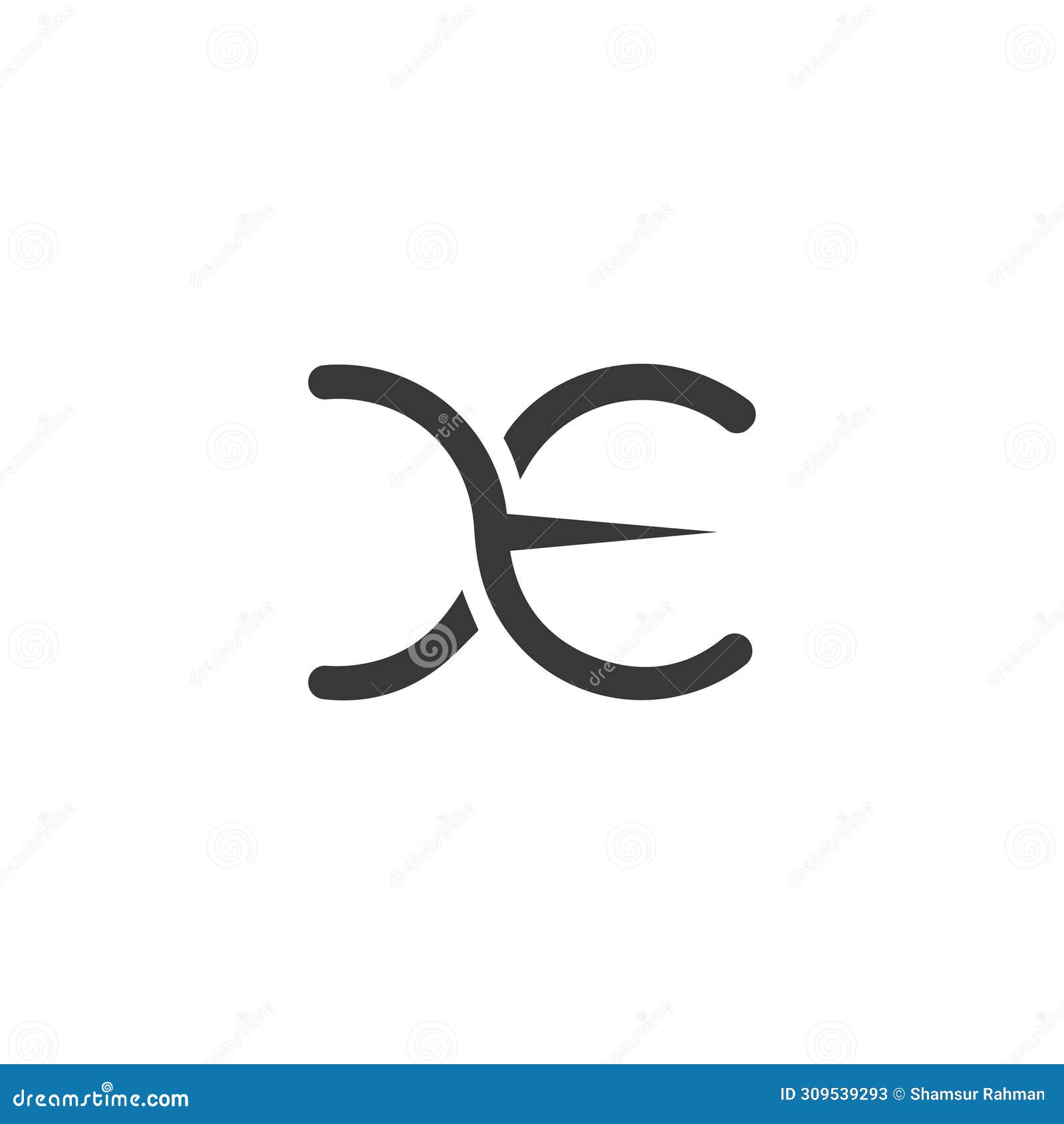 Alphabet-Initialen Logo Ex E Und X Vektor Abbildung - Illustration von ...