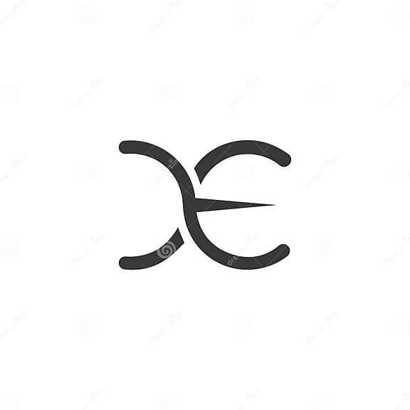 Alphabet-Initialen Logo Ex E Und X Vektor Abbildung - Illustration von ...
