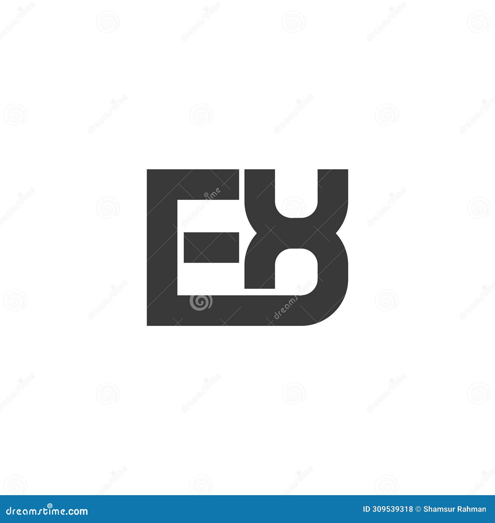 Alphabet-Initialen Logo Ex E Und X Vektor Abbildung - Illustration von ...