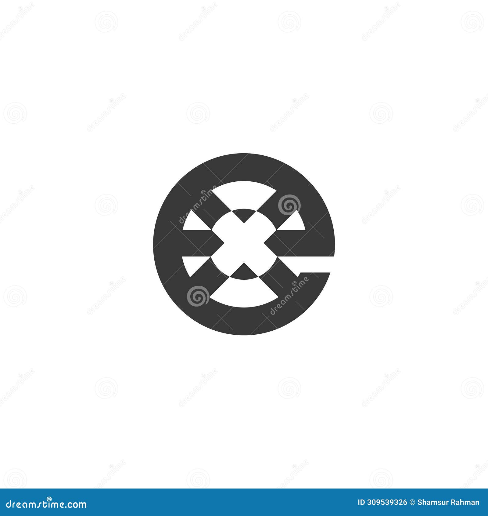 Alphabet-Initialen Logo Ex E Und X Vektor Abbildung - Illustration von ...