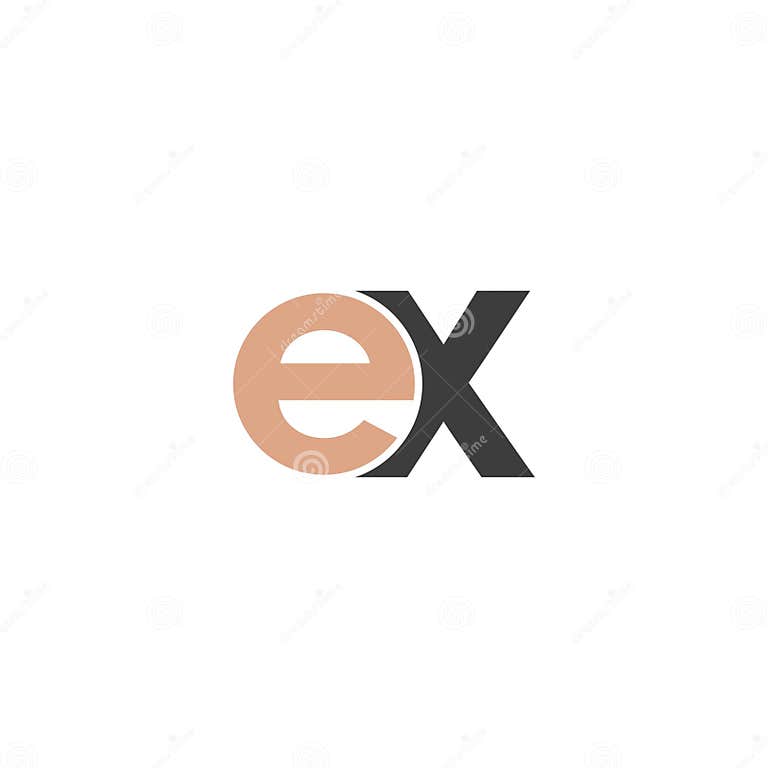 Alphabet-Initialen Logo Ex E Und X Vektor Abbildung - Illustration von ...