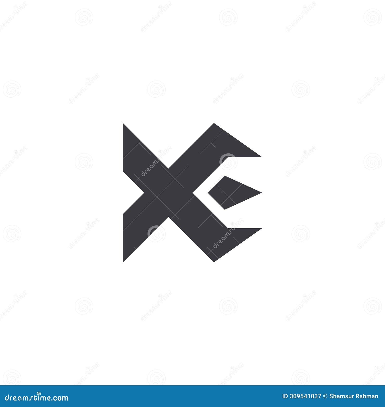 Alphabet-Initialen Logo Ex E Und X Vektor Abbildung - Illustration von ...