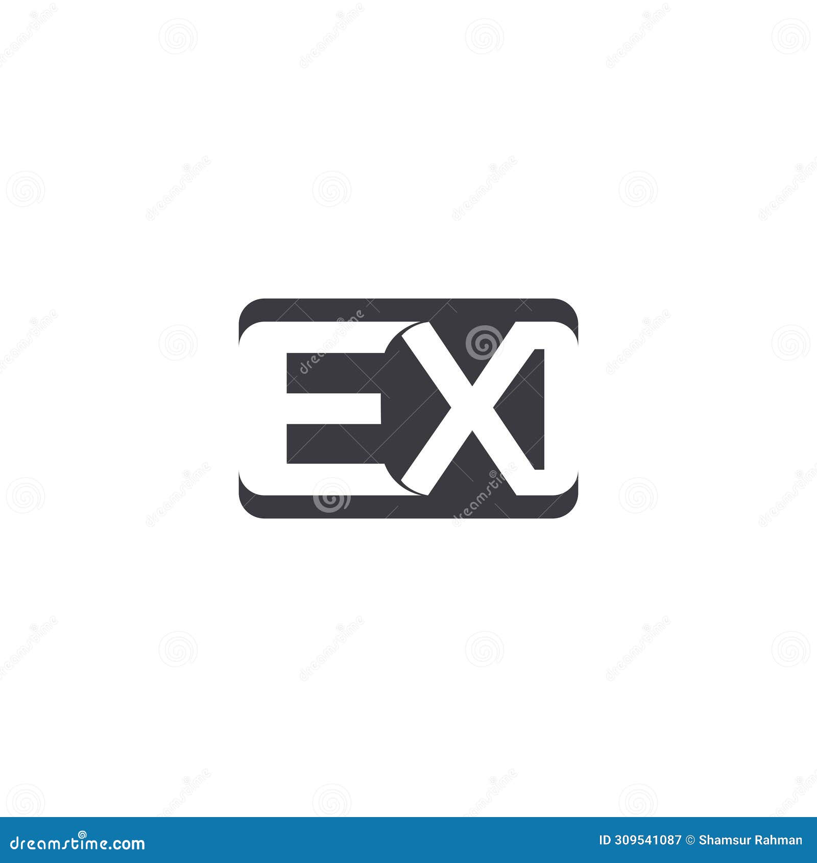 Alphabet-Initialen Logo Ex E Und X Vektor Abbildung - Illustration von ...
